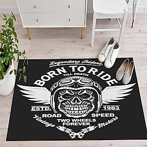 Adern Black Pattern Kitchen mat Rug 3x6ft/36x72in/90x180cm Fluffy Rug for Apartment Dorm Room Essentials for Girls - Plush and Comfortable Rug for College Life