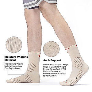 UZIS Crew Socks Compression Socks Cushion Socks Breathable Outdoor Sports Socks for Men Women 3 Pairs