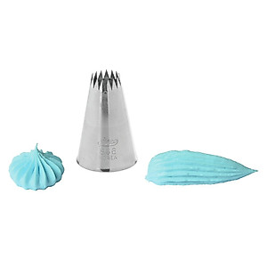 Ateco # 866 - French Star Pastry Tip 1/2'' Opening Diameter- Stainless Steel