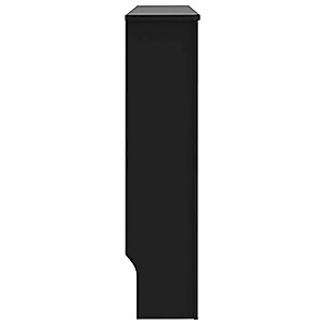 vidaXL Radiator Cover Black 44.1"x7.5"x31.9" MDF