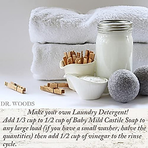 Dr. Woods Unscented Baby Mild Liquid Castile Soap, 32 Ounce (Pack of 2)