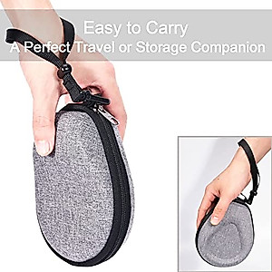 RAIACE Hard Storage Case Compatible with AfterShokz Aeropex/Trekz Air/Titanium Mini Bone Conduction Headphones, Travel Carrying Bag. (Case Only, Not Include The Headphones) - Black(Gray Lining)