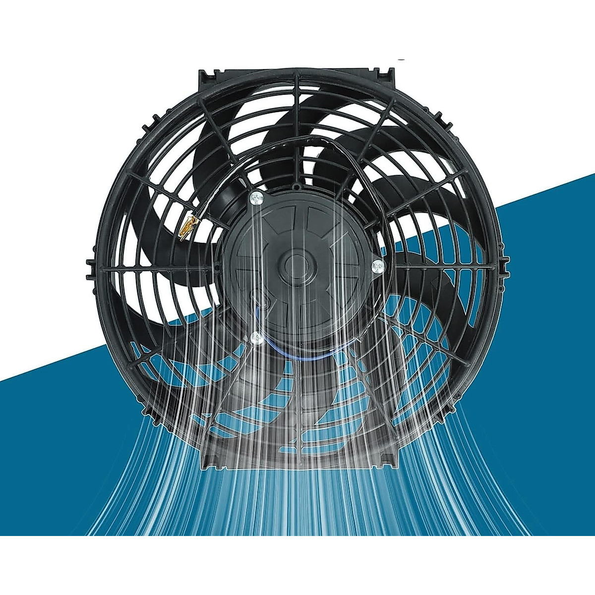 Amtrak Solar 12" Powerful Attic Exhaust Fan Quietly Cools Your House Ventilates Your House, Garage, Greenhouse or RV and Protects Against Moisture Build-up (12" Fan 11" Blades. Fan Only)