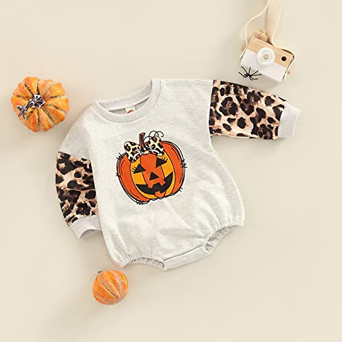 Ayalinggo Newborn Halloween Baby Girl Boy Pumpkin Patch Outfit Sweatshirt Romper Onesie Cute Fall Winter Clothes Romper Pie Kinda Guy 3-6 Months
