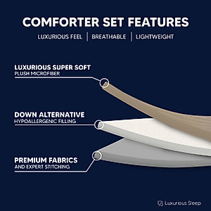 Chic Home St Paul 3 Piece Quilt Set Contemporary Striped Design Sherpa Lined Bedding - Pillow Shams Included, King, Taupe