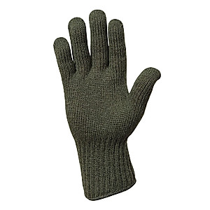 Rothco GI Wool Glove Liners, Olive Drab, Size 5