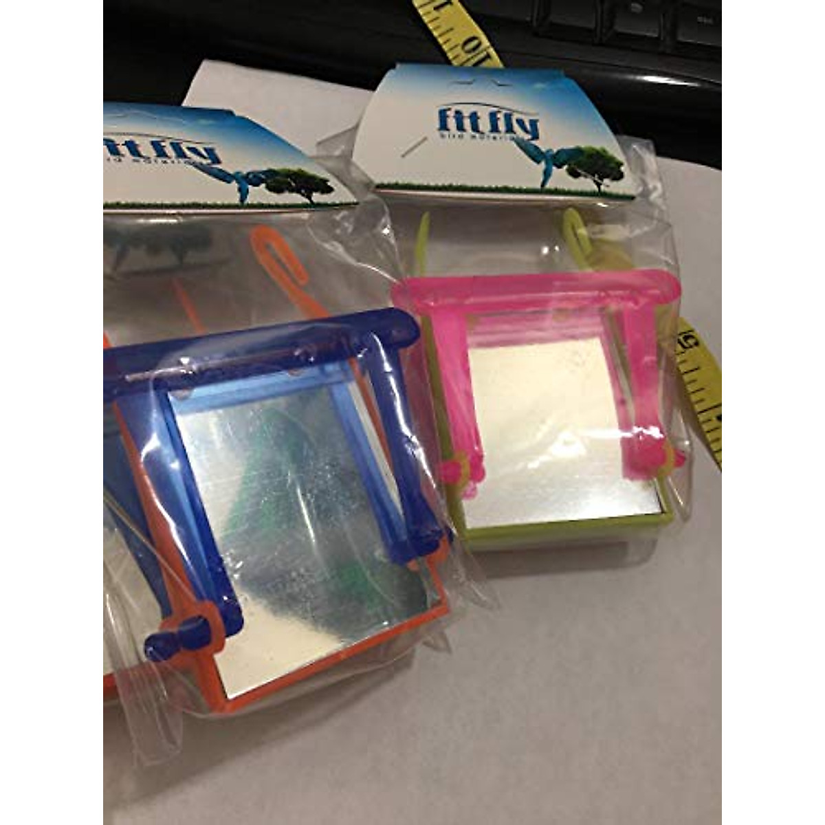 2 Bird Cage Mirrored Swing Perch Toys lot of 2