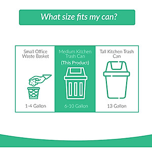 Reli. Compostable 6-8 Gallon Trash Bags | 200 Count Bulk | ASTM D6400 | Green | Eco-Friendly | For Compost