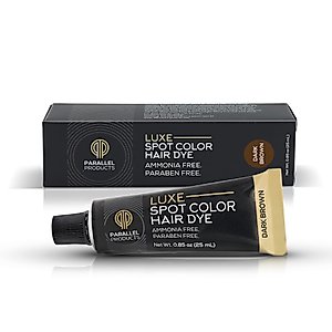 Parallel Products - Luxe Color (Dark Brown) - Cream Hair Dye - 25mL - Tint for Professional Spot Coloring - Covers Grey Hair - Root Touch-Up