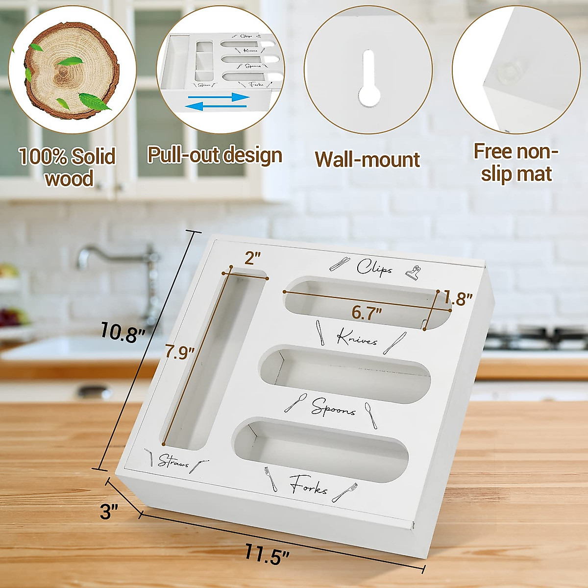 Unistyle Plastic Straws Holder,Bag Clips Organizer,Plastic Spoon Holder,Fork,Knives Clips,Straws Holder,Plastic Cutlery Utensil Holder,Disposable Dish Holder for Wedding,Party,BBQ