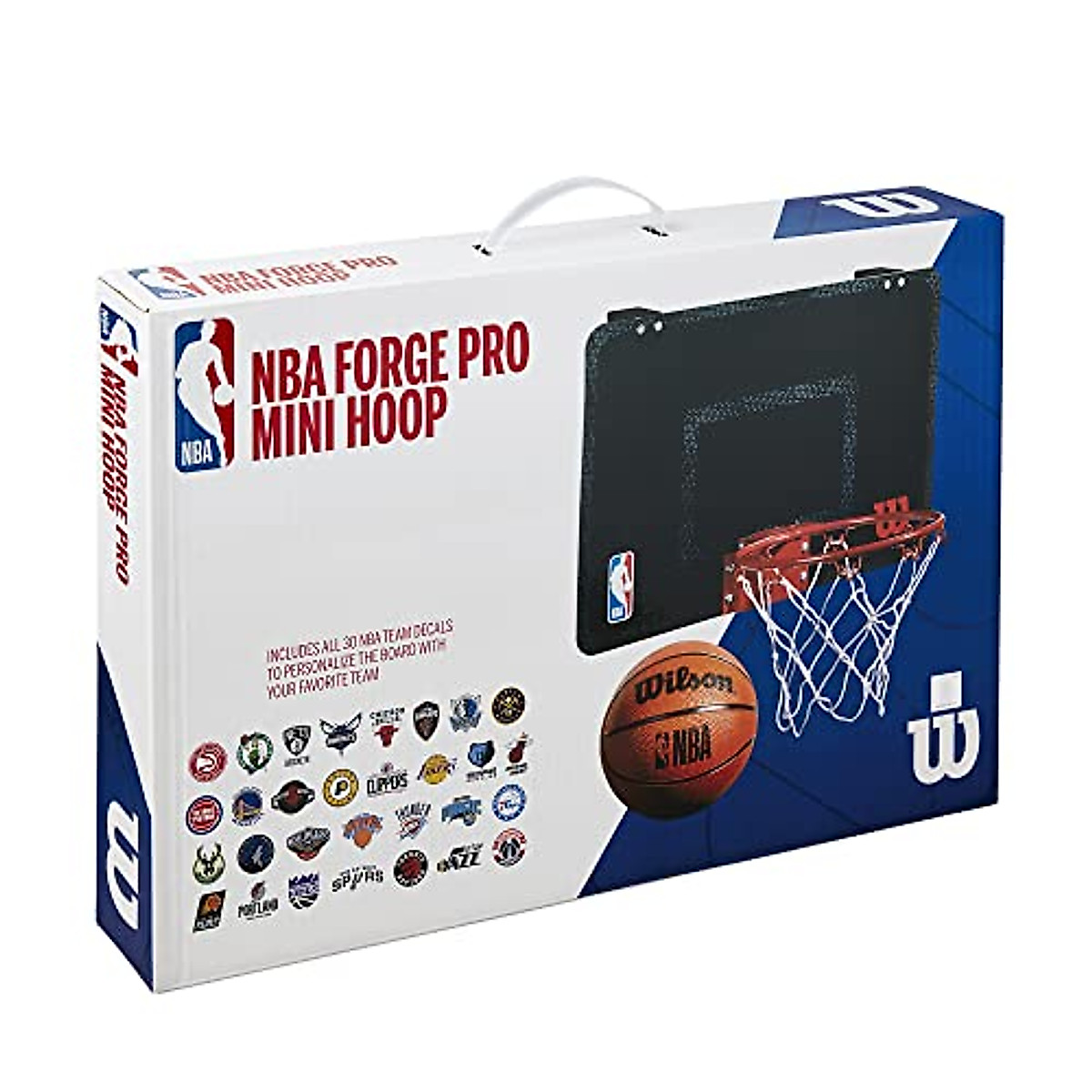 WILSON NBA Team Forge Pro Mini Basketball Hoop (+ 30 Team Stickers)