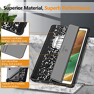Fintie Slim Case for Samsung Galaxy Tab A7 Lite 8.7 Inch 2021 Model (SM-T220/T225/T227), Shockproof Kids Friendly Soft TPU Smart Stand Back Cover, Composition Book
