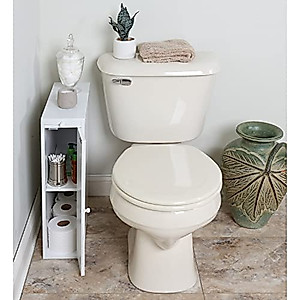 Bathroom Cabinets 24" Wood Slim Bathroom Cabinet Stand - White