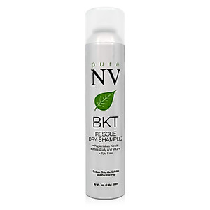 Pure NV Rescue Dry Shampoo For That Needed Pick-Me-Up, Made From Natural Vitamins & Minerals, Keratin, Collagen & Argan Oil Infused To Repair, Restore & Strengthen, Benzene, Paraben, Talc Free 10 Oz.