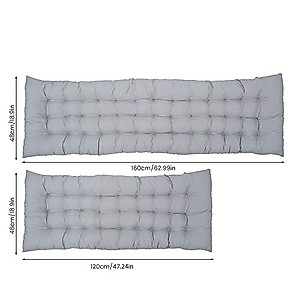 63" Wood Bench Cushion, Outdoor/Indoor Loveseat Cushion Garden Furniture Chair Cushion Non Slip Pads Lounger Recliner Seat Cushion Thicken for Wicker Loveseat Settee (Brown)