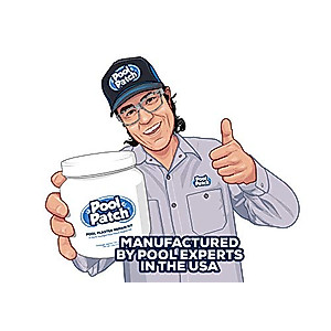 Pool Patch White Plaster Repair Kit 1.5 lb - Easy to Mix and Fast to Use Formula - Perfect for Patch Work - Waterproof, Quick-Drying, Extra Strong Bond - (coverage: approx. 3/4 sq. ft.)