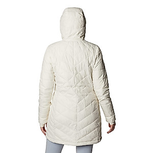 Columbia Women's Heavenly Long Hooded Jacket, Chalk, 3X