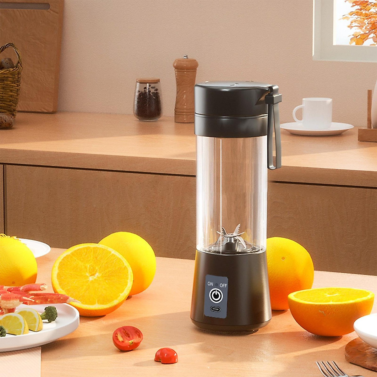 Juicer Machines, Personal Size Blender Juicer Machines, Portable Blender Juicer Machine, USB Rechargeable Fruits Mixer, Mini Travel Fruit Juicer, Electric Smoothie Blender Maker For Fruit Shakes