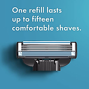 Gillette Mach3 Mens Razor with 1 Handle and 2 Razor Blade Refills