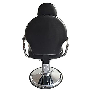 FOPEAS 8735 Man Barber Chair Salon Chairs for Hair Stylist Barber Chair Hydraulic Hair Stylist Chair Barber Chair Salon Equipment with Headrest Black