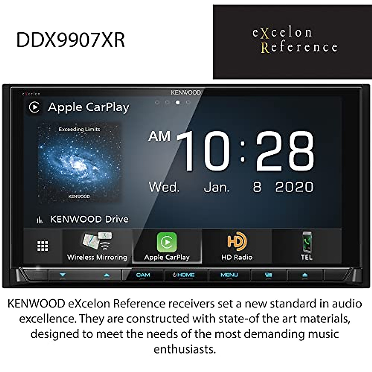Kenwood DDX9907XR 6.8" CD/DVD Receiver w/Apple CarPlay and Android Auto