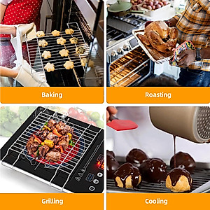 VBGK Cooling Rack,Grill Rack,Heavy Duty Stainless Steel Wire Rack for Baking, Grilling, Roasting, Drying, Nonstick Cooling Rack 11.81"x8.66" Oven & Dishwasher Safe, Compatible with Electric Cooktop