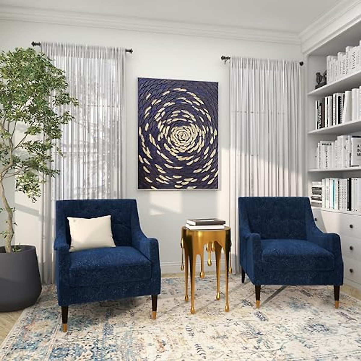 Deco 79 Aluminum Drip Accent Table with Melting Designed Legs and Shaded Glass Top, 16" x 16" x 25", Gold