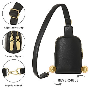 INICAT Small Crossbody Sling Bags for Women Vegan Leather Cell Phone Purse Fanny Packs for Women Men(026-Light Grey)