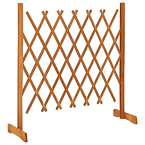 Garden Trellis Fence,Garden Fence Border,Portable Fence,Privacy Fence,Fencing for Yard,Private Fence,Garden Fence for Dogs,for Patio,Backyard,Outdoor Pool,Porch,Orange 47.2"x35.4" Solid Firwood