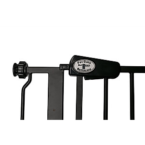 Bettacare Gate with Lockable Cat Flap Matt Black 75cm - 84cm