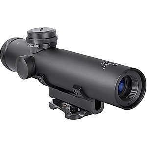 Barska 4x20 Carry Handle Rifle Scope Mil Dot Reticle with BDC Turret Peep Sight Mount Retro A2 Style