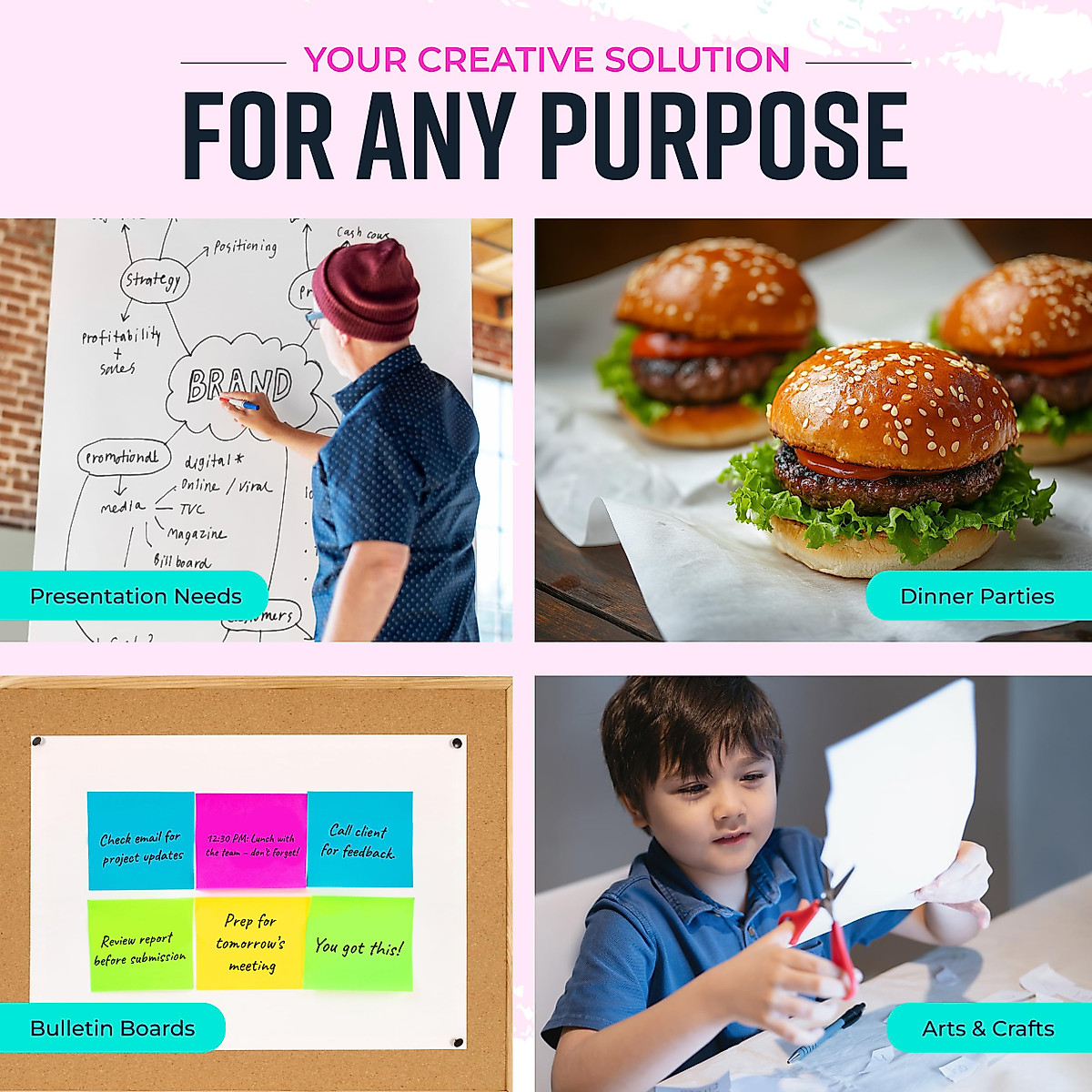 White Kraft Arts and Crafts Paper Roll - 18 inches by 175 Feet (2100 Inch) - Ideal for Paints, Wall Art, Easel Paper, Fadeless Bulletin Board Paper, Gift Wrapping Paper and Kids Crafts - Made in USA