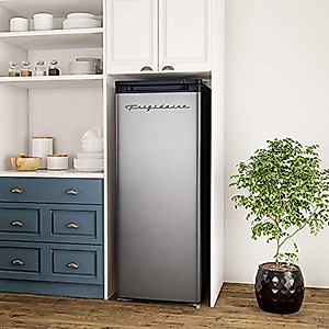 Frigidaire EFRF696-AMZ Upright Freezer 6.5 cu ft Stainless Platinum Design Series & FoodSaver 8" and 11" Vacuum Seal Rolls Multipack, Make Custom-Sized BPA-Free Vacuum Sealer Bags, Multi-Pack, Clear