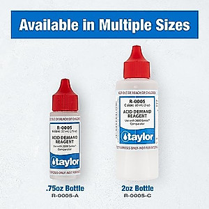 Taylor R-0005-C, Acid Demand Reagent for 2000 Series, 2 Ounce, for Testing Acid Demand Levels in Pool and Spas, Dropper Refill for Water Test Kits, Replace Annually | Made in The USA