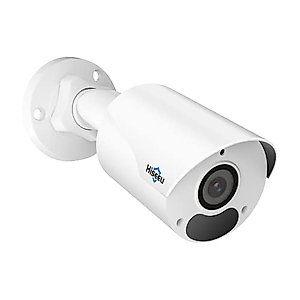 [121°Wide View Angle] Hiseeu 4K Camera PoE Camera,8MP IP Camera Outdoor&Indoor,3840*2160,100ft Night Vision,1-Way Audio, WDR, Human/Vehicle Detect, IP67 Waterproof,Work w/PoE NVR Home Surveillance Kit