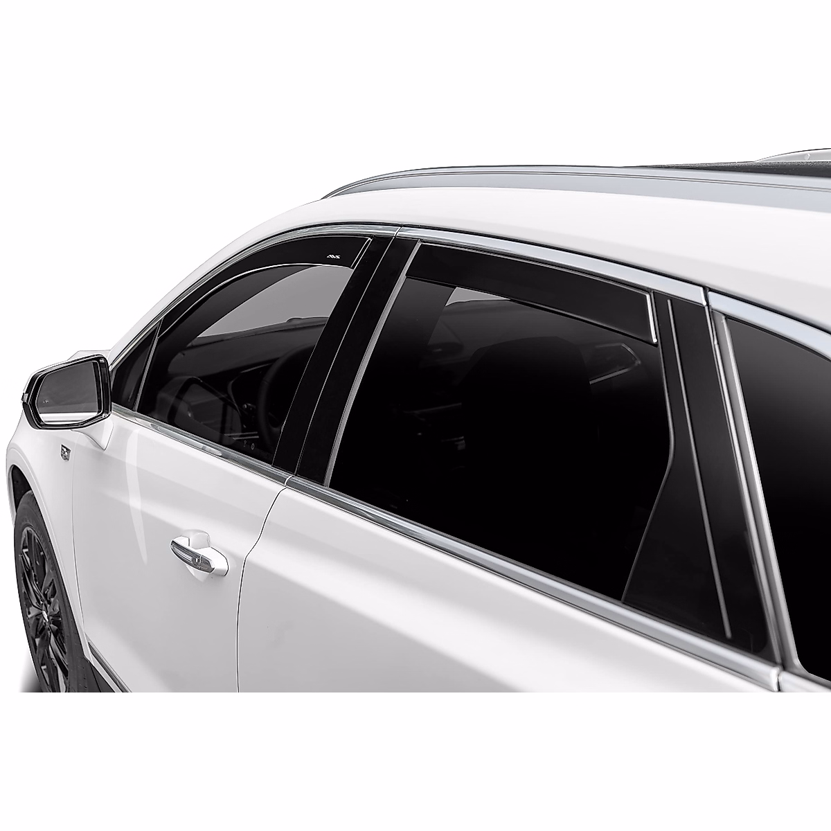 Auto Ventshade [AVS] Low Profile Ventvisor / Rain Guards | Smoke Color, 6 pc | 896002 | Fits 2009 - 2014 Nissan Murano
