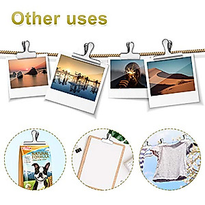 Whaline 8 Pack Stainless Steel Chip Clips Set, 4.7'' & 3'' Chip Bag Clips Heavy Duty Food Clips Round Edge Air Tight Seal Grip for Office Kitchen Home Usage Storage (2 Large and 6 Small Size)