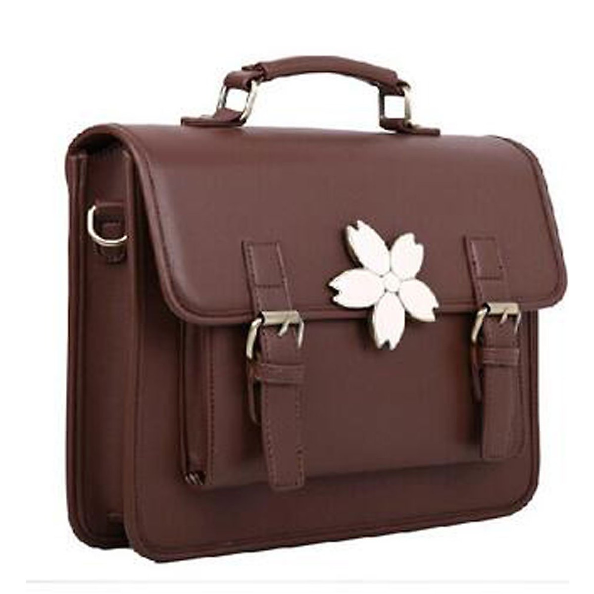 Buenocn Preppy Style Vintage backpack Pu Leather Women Shoulder Bag Cute floral Handbag messenger bag