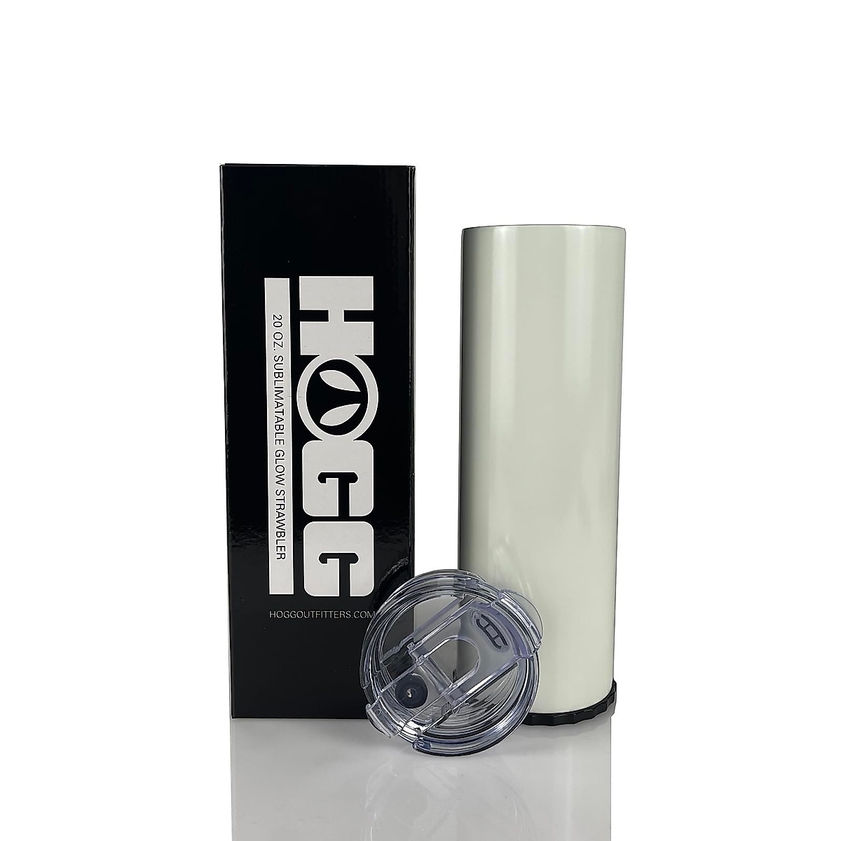Hogg 20oz Sublimation Glow in the Dark Tumbler Case (25 Units) - Strawbler, Glow in the Dark Sublimation Tumblers 20 oz, Blank Tumblers in Bulk, Glows After Exposure to Light - Green Tumbler