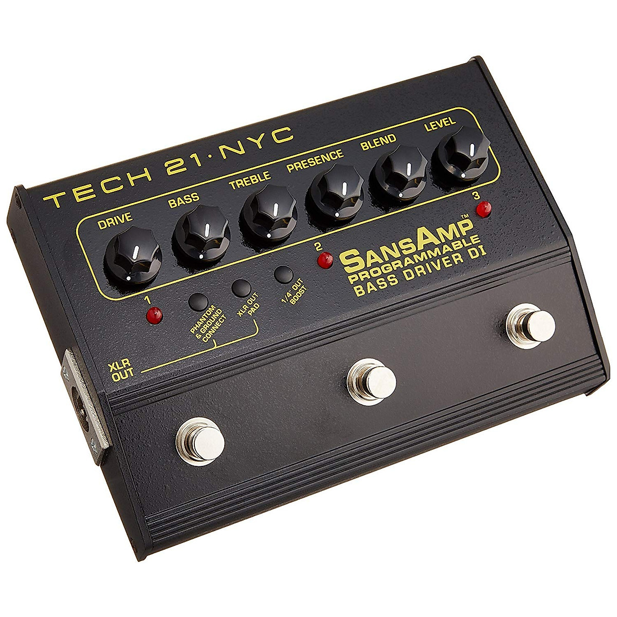 Tech 21 PBDR SansAmp Programmable Bass Driver DI Bundle with Power Supply and Dunlop Pick Pack