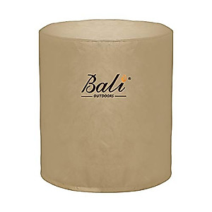 BALI OUTDOORS 23 Inch Fire Pit Cover Round Column, Heavy Duty, Waterproof and Weather Resistant Oxford Fabric Cover