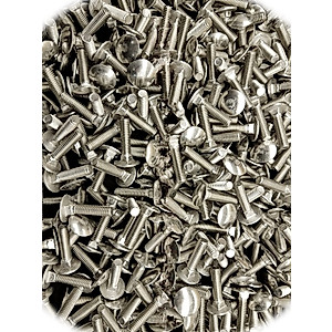 (Qty 100pcs) M6-1.0x25mm or M6x25 mm Stainless Carriage Bolts/Screws 6mm x 25mm Hardware Fastener Kit Set RV6265S