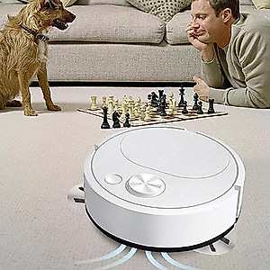 PRUVA Robotic Vacuum Cleaner, 3-in-1 Sweeping Robot Vacuum Cleaner, Multifunctional Suction Robotic Vacuums with Ultra-Quiet Function, USB Charging Household Robotic Vacuum Cleaner Home Cleaning