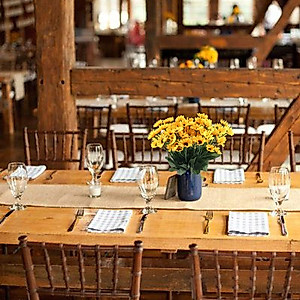 4 PCS Artificial Sunflower Small Silk Flowers with 22 Fake Sunflowers Heads Small Daisy Mums with Stems Realistic Flowers for Outdoors Yellow Flowers Artificial for Decoration Centerpieces Wedding