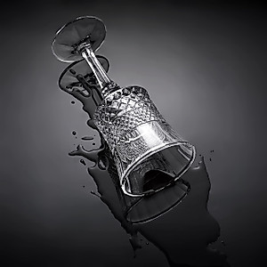 Paysky Wine Glasses Set of 2, Crystal Carving Wine Glass,Elegant Carving Design and Luxury Gift Box is Unique Red Wine Glass Gift for Women or Men 10oz