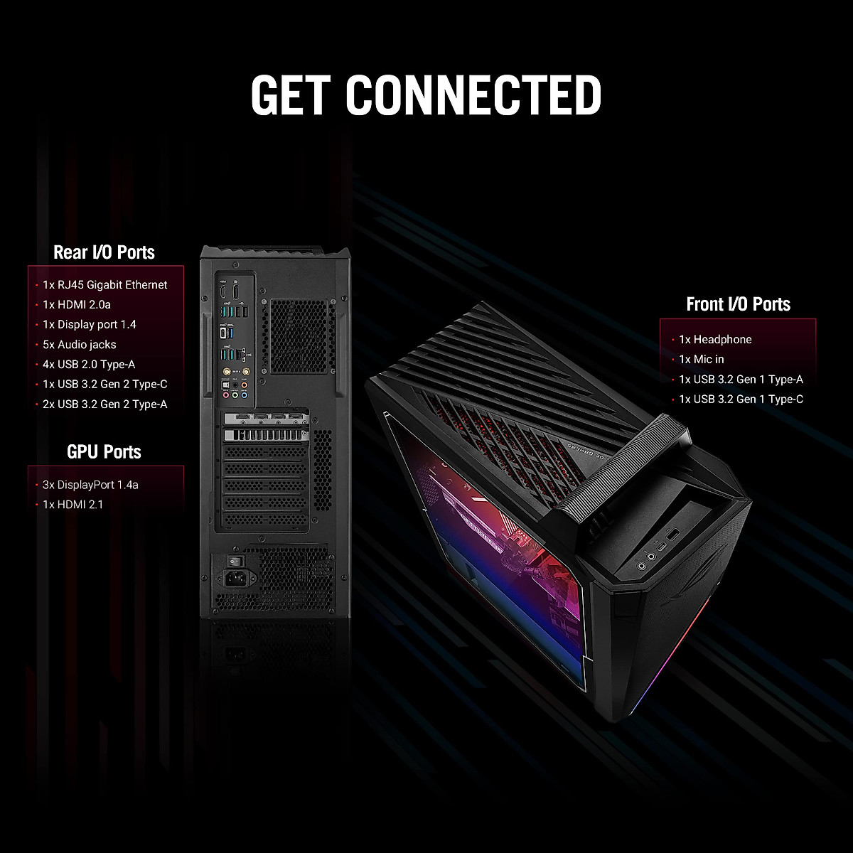 ASUS 2022 ROG Gaming Desktop, Intel Core i7-12700F Processor, 32GB DDR4 RAM, 2TB PCIe SSD, NVIDIA GeForce RTX 3060 12G DDR6, Win 11 Pro, Black