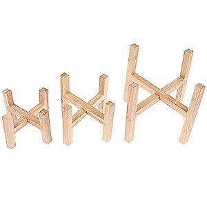 Durable Wood Plant Stand Flower Pot Holder Planter Rack Bonsai Holder Garden Free Standing Potted Stand Indoor Display Rack