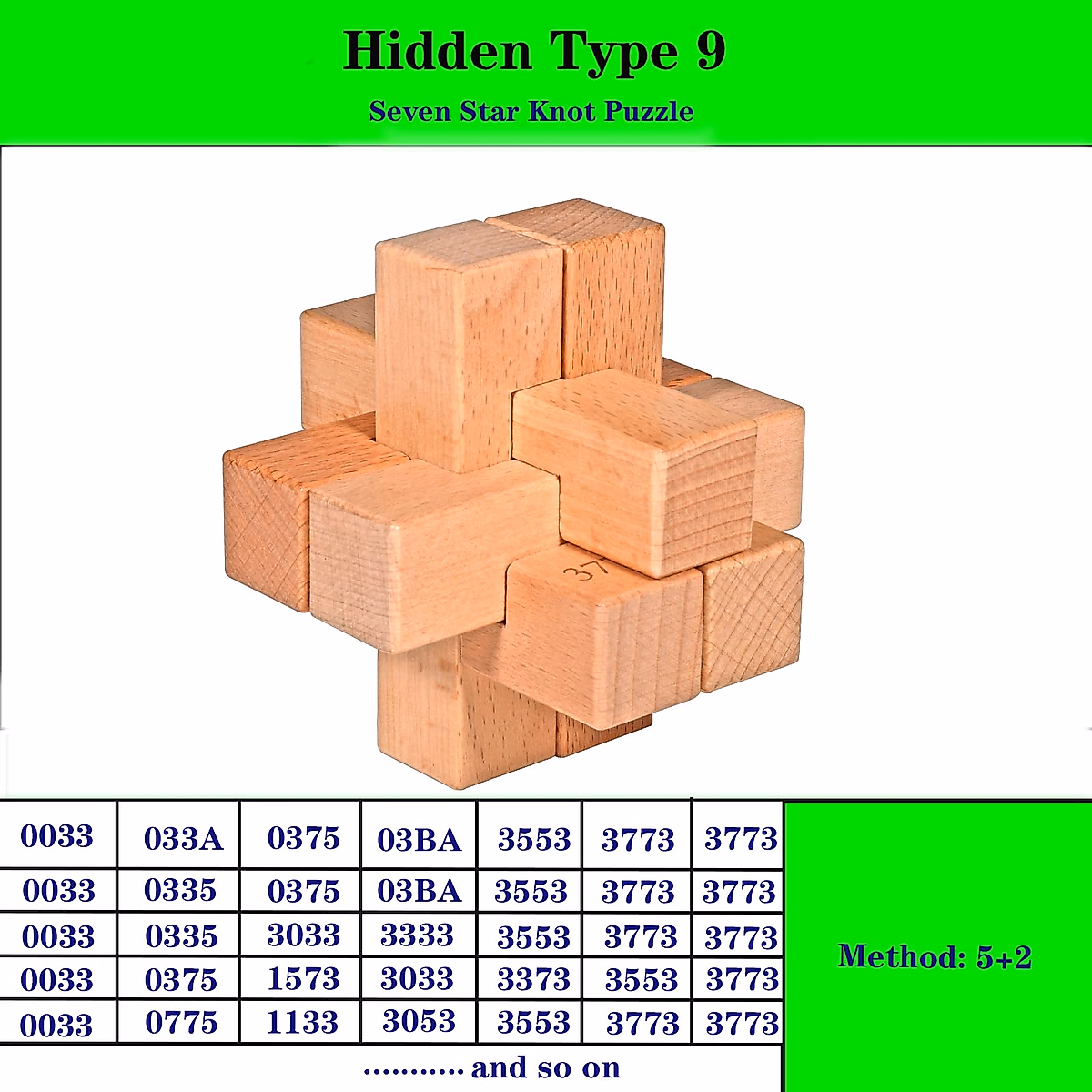 Onietoiy Difficult 20pcs DIY Wooden Brain Teaser Puzzle Toy 9 Types Assembly Building Blcok Games 94 Methods Challenge IQ Lock Toys 3D Brainteaser Educational Puzzles Unique Gift for Kids and Adults