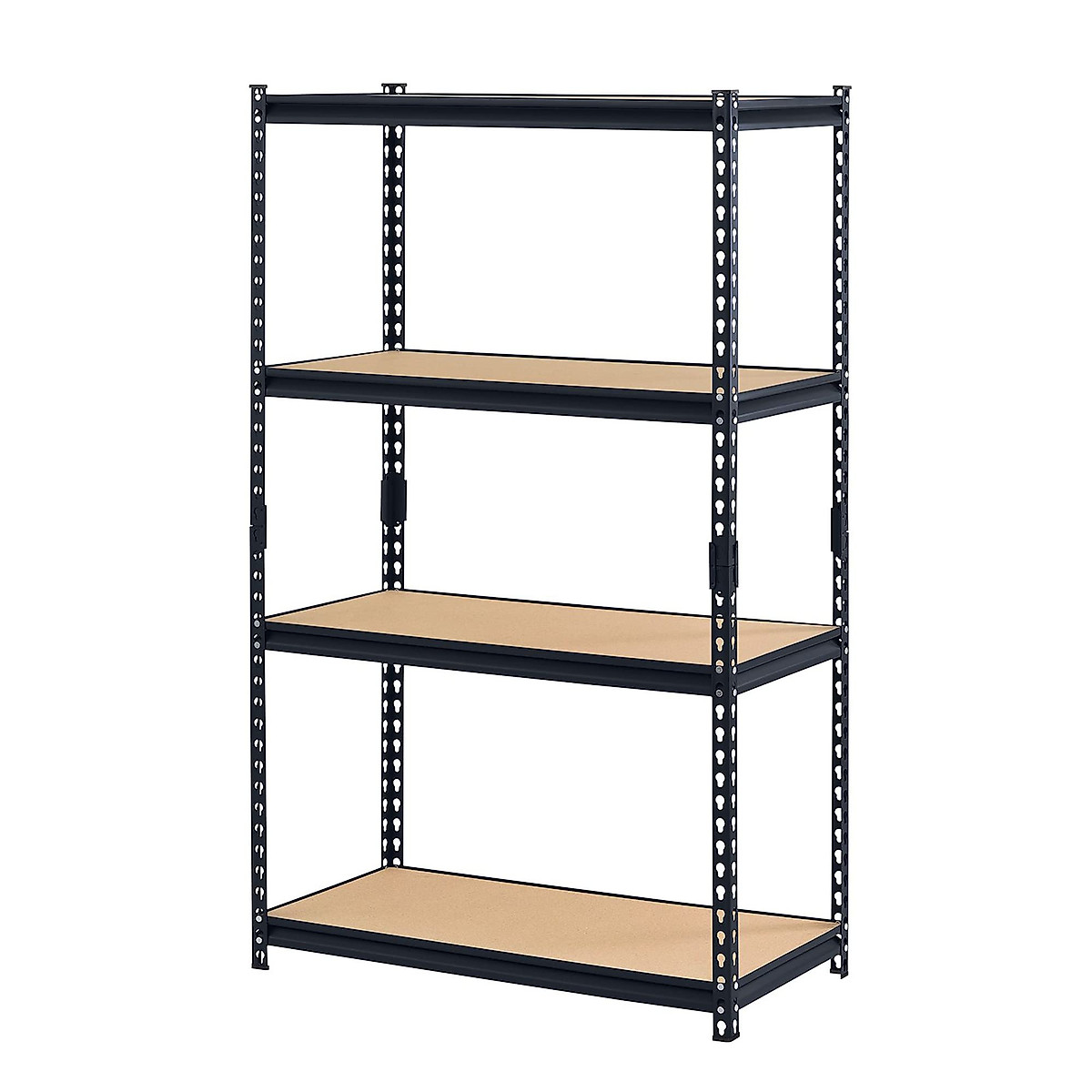 Edsal 36"W x 18"D x 60"H Four-Shelf Steel Shelving, Black