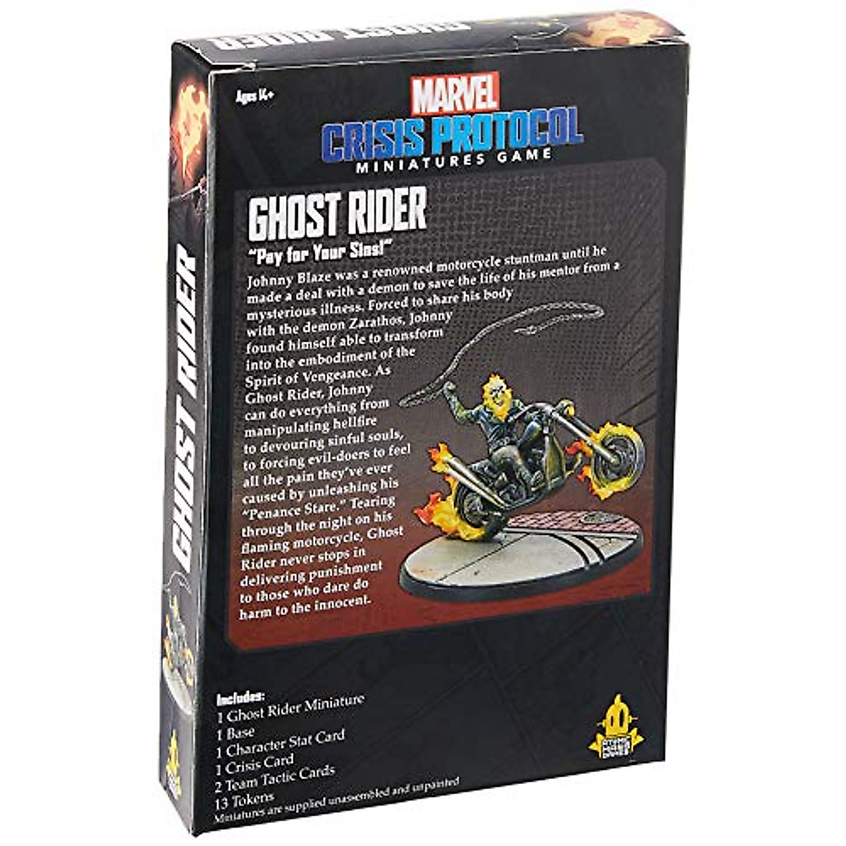 Marvel Crisis Protocol Ghost Rider CHARACTER PACK | Miniatures Battle Game | Strategy Game for Adults and Teens | Ages 14+ | 2 Players | Avg. Playtime 90 Minutes | Made by Atomic Mass Games